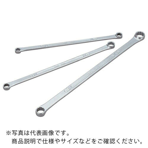 特長：全長が長いので小さな力で締め付け・緩め作業ができます。めがね部は12角です。用途：六角ボルト・ナットの締め付け・緩め作業。仕様：対辺寸法(mm)：12×14全長(mm)：330材質／仕上：構造用鋼表面処理：メッキ処理　●代表画像につい...