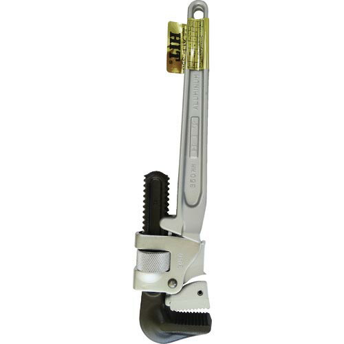 特長：JIS強力級保証です。上アゴは使いやすい薄型設計です。本体はアルミ鍛造品のため折れません。用途：水道管（白管）やガス管などの締め付け作業に。仕様：くわえられる管呼び寸法：8〜65Aくわえられる管外径(mm)：10〜87全長(呼称)(m...