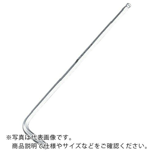 特長：高トルク、耐久力、耐摩耗性を高める特殊合金鋼を採用しました。ボールポイント加工で、斜め作業の早回し、仮締めが可能です。ロングタイプです。用途：六角穴付ボルトの締め付け、緩め作業。仕様：対辺寸法(mm)：6首下寸法(mm)：32全長(m...
