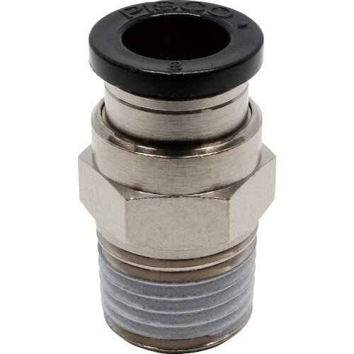 特長：機種により取付け後、チューブの取出角度が変えられます。条件により、水を流すことも可能です。機種を豊富に取り揃え、あらゆる空気圧配管に対応します。仕様：適合チューブ外径(mm)：8接続口径：R1/4六角対辺(mm)：14全長(mm)：2...