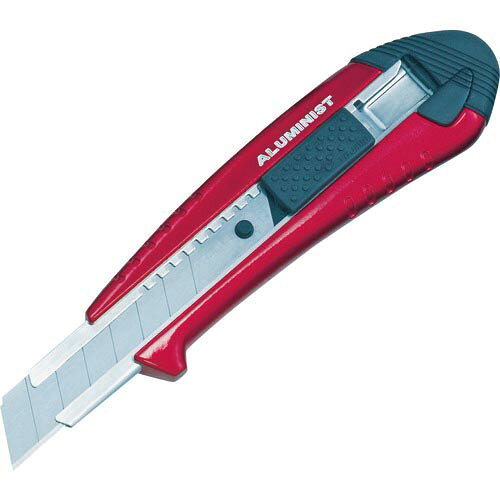 特長：オートロック式（ロック力25キロ）です。ボディ内に2枚の替刃を内蔵できます。重厚感があり、使い込むほどに味が出る、アルミダイカストボディーです。刃折り器（スナッパー）付です。用途：厚物切断用カッター。仕様：全長(mm)：170刃厚(m...