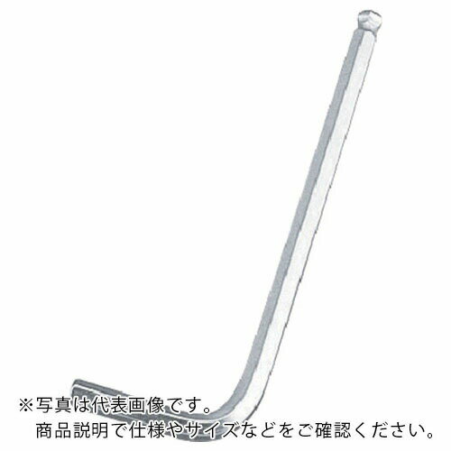 特長：高トルク、耐久力、耐摩耗性を高める特殊合金鋼を採用しました。ボールポイント加工で、斜め作業の早回し、仮締めが可能です。用途：六角穴付ボルトの締め付け、緩め作業。仕様：対辺寸法(mm)：2.5首下寸法(mm)：18全長(mm)：65色：...