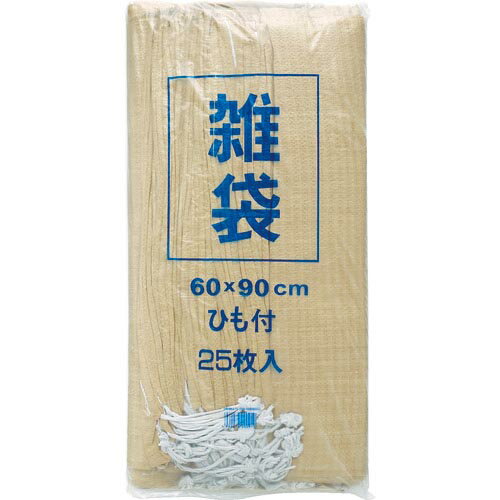 特長：作業現場での整理整頓に御使用いただけます。しぼりロープ付です。用途：廃材・ゴミ入れ用袋に。仕様：色：ベージュ縦(mm)：900横(mm)：600梱包入数：8組(1組25枚)材質／仕上：袋本体：ポリプロピレン（PP）注意：火のそばでの使...