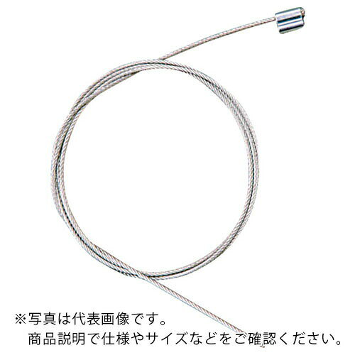 特長：アイボルトやフリーダムワイヤなどから吊りおろしできるワイヤです。用途：アイボルトの吊り下ろし用ワイヤ。仕様：径(mm)：1.5長さ(mm)：2000許容荷重(kgf)：15吊荷重(N)：147後施工用ワイヤ材質／仕上：金具部分:アルミ...