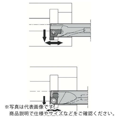 特長：クーラントホール付きです。用途：内径溝入れ加工用。仕様：適合チップ：GE-C溝幅(mm)：1.0〜3.5エクセレントバーオイルホール付きスクリュークランプ方式スクリュークランプ方式エクセレントバーオイルホール付きSIGE型：スクリュー...