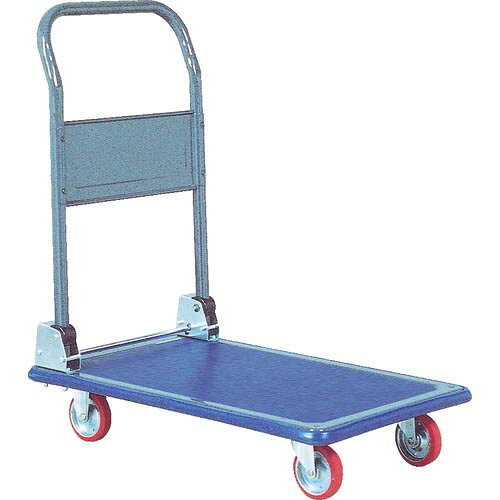 特長：ハンドルを折りたためば収納スペースに困りません。仕様：均等荷重(kg)：150長さ(mm)：740幅(mm)：480高さ(mm)：145ハンドル高さ(mm)：850キャスター径(mm)：100適合ストッパー：100S、100KBハンド...