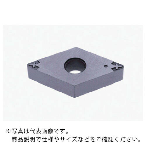 特長：耐摩耗性に優れた材種です。用途：被削材：鋼、ステンレス鋼、鋳鉄、非鉄金属、難削材。仕様：適合被削材：鋼、ステンレス鋼、鋳鉄、非鉄金属、難削材チップ形状：ひし形55°切刃長L(mm)：15.5厚さS(mm)：4.76コーナ半径RE(mm...