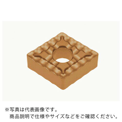 特長：耐摩耗性と耐欠損性に優れた材種です。連続〜中断続切削に最適です。用途：被削材：鋼、ステンレス鋼、鋳鉄。仕様：適合被削材：鋼、ステンレス鋼、鋳鉄チップ形状：ひし形80°切刃長L(mm)：12.9厚さS(mm)：4.76コーナ半径RE(m...