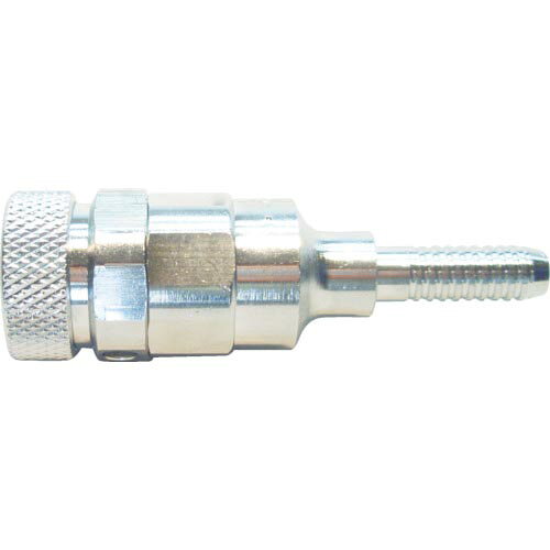 特長：ボールロック方式です。ミニ・カプラ（日東工器製）と互換性があります。用途：マイルドホース用ソケット（酸素用）仕様：品名：酸素用ソケット適合流体：酸素接続サイズ：φ5mm最高使用圧力(MPa)：0.9種別：ソケット用途：マイルドホース用...