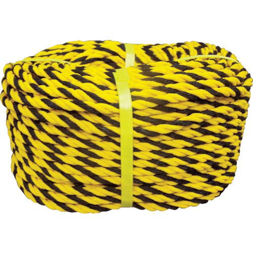 特長：立入禁止箇所の表示や区画整理などで目立つトラ模様です。用途：駐車場の区画整理、工事現場等。仕様：色：黄/黒線径(mm)：8.5長さ(m)：100包装形態：バンド掛巻3つ打材質／仕上：ポリエチレン（PE）　●代表画像について 商品によっ...