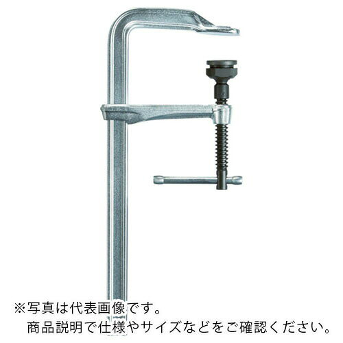 特長：角度自在キャップ付で交換も可能です。特殊熱処理のオールスチール製鉄工重量物用スピードクランプです。開き150mmのとき最大締め付け圧は8.5kNです。鉄工重量物用です。用途：鉄工重量物用。仕様：全長(mm)：415最大口開き(mm)：...