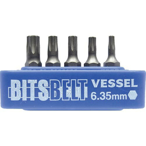 特長：交換ビットセットです。仕様：セット内容：T10H、T15H、T20H、T25H、T30H×25.4mm、ビットベルトホルダセット内容(点)：6材質／仕上：特殊鋼　●代表画像について 商品によっては、代表画像を使用している場合がございま...