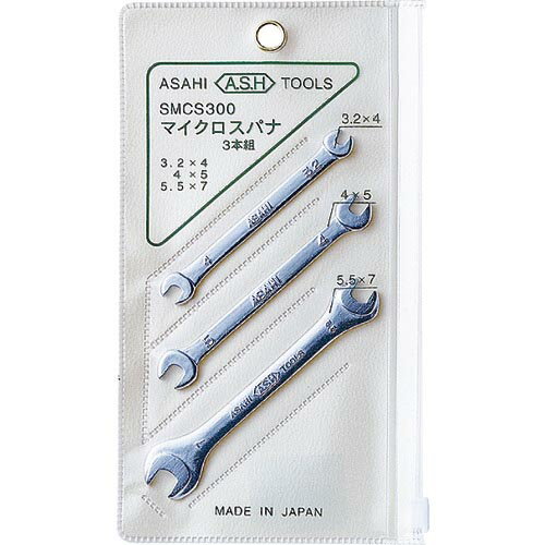 特長：1本で2サイズのボルトナットの締結作業ができます。スパナの利点である仮締め時の早回しが可能です。口の傾き角度が約15°付いており裏表を使用することで狭い場所での作業を可能とします。セットとして持っている事で、多種多様のボルトナットに迅...