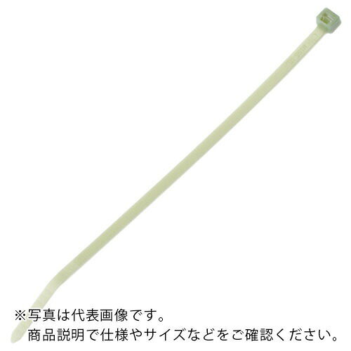 特長：耐薬品性に優れた材質で、屋内での使用に適しています。用途：電線、ケーブル固定、結束に。仕様：色：グリーン幅(mm)：4.8長さ(mm)：368厚さ(mm)：1.3最大結束径(mm)：102引張強度(N)：133最小結束径(mm)：1....