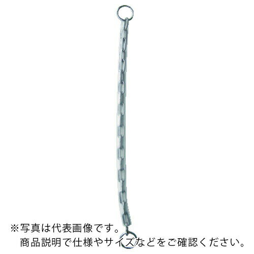 特長：線径4mmのチェーンの両端にリングが付いています。チューブでチェーンをカバーしていますので、傷を防止します。用途：鍵との併用で工事現場の門扉のロック、盗難防止用。仕様：全長(mm)：600材質／仕上：チェーン:ステンレス（SUS304...