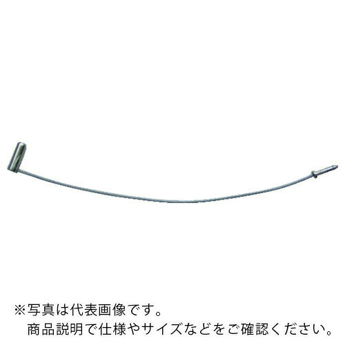 特長：ワイヤの先端を差し込むだけで抜けません。用途：キャビネットやコンテナの簡易防犯用。仕様：ロープ径(mm)：1.2長さ(m)：0.15使用荷重(kg)：10A(mm)：4B(mm)：4.5材質／仕上：ワイヤ:ステンレス先端金具:真鍮　●...