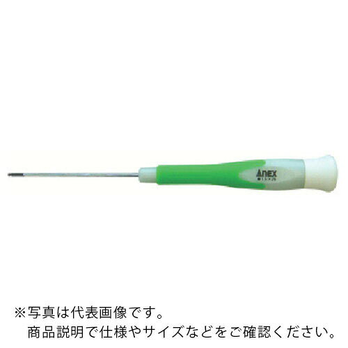 特長：エラストマー樹脂ハンドルの強力タイプです。長軸タイプの精密ドライバーです。仕様：刃先：対辺1.5mm軸長(mm)：75全長(mm)：183対辺(mm)：1.5ハンドル径(mm)：17キャップ色：白材質／仕上：軸：特殊合金鋼グリップ：ポ...