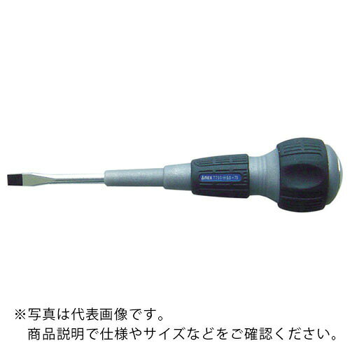 特長：滑りにくく力の入るスリット形状と六角形状(グリップエンド)です。ハンマーで叩ける座金付です。仕様：刃先：［［−］］6軸長(mm)：150全長(mm)：248先端マグネット：磁力ありグリップ色：黒、グレ-ハンドル径(mm)：42先端：マ...
