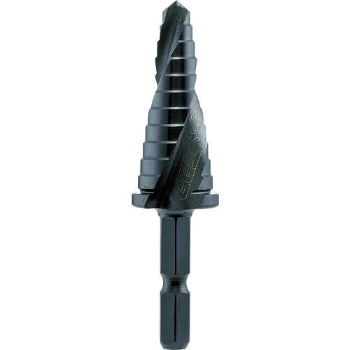 特長：色々なサイズの穴あけと穴の拡大修正に最適な切削工具です。X型シンニング加工が施されており刃先が逃げません。スパイラル形状により従来品に比べ軽く切れ、耐久性もアップしました。用途：被削材:鉄板（2mmまで）、ステンレス板（1.0mmまで...