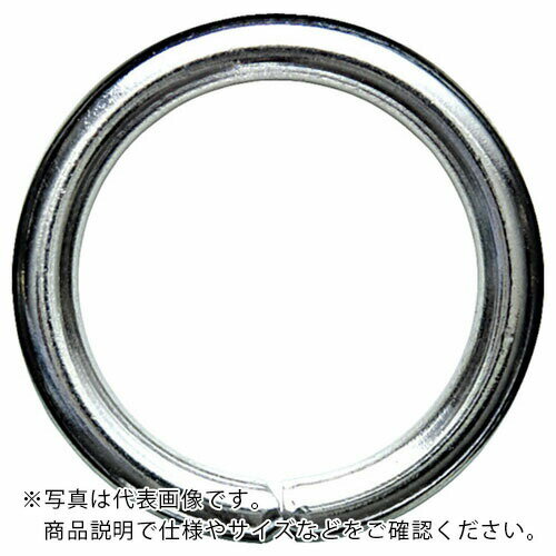 特長：ステンレス製で錆に強いです。用途：チェーンの先端金具・ジョイント金具に。仕様：使用荷重(N)：30D(mm)：4L(mm)：25.3d(mm)：4.0SSR40×2個入未溶接であるのでペンチで口を広げることが出来ます。材質／仕上：ステ...