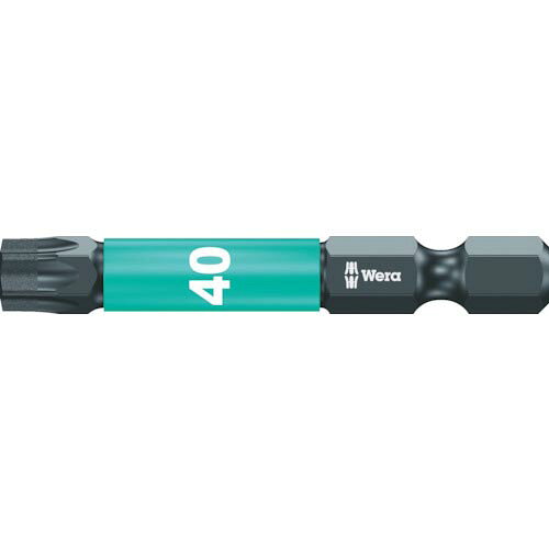 特長：インパクトドライバー用の強靭なビットです。別売のインパクタービットホルダ(057675、057676)と一緒に使用することでさらに寿命が伸び、コスト削減に貢献します。(トライトーション効果)仕様：刃先：T40全長(mm)：50シャンク...