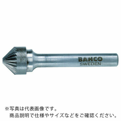特長：硬度HRC67までの材料の切削が可能です。ヘッド部硬度はおよそ1500HVです。用途：ルーターを使用した材料の切削加工。仕様：形状：円錐型60°(シングルカット)刃径(mm)：6刃長(mm)：2軸径(mm)：6全長(mm)：55最高使...