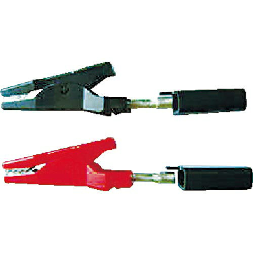 特長：圧着タイプのモールドクリップです。用途：計測器などに。仕様：定格(A)：1全長(mm)：38最大開口寸法(mm)：5.3絶縁抵抗：DC500V100MΩ以上セット内容：赤・黒各3サイズ：S推奨圧着工具：ホーザンP-706材質／仕上：本...