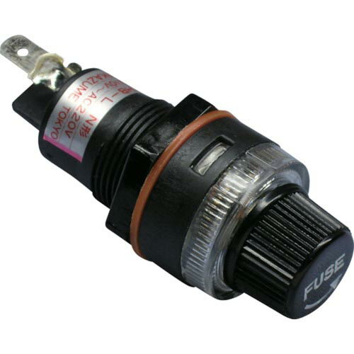 特長：φ6.4×30/φ6.35×30用ヒューズホルダです。溶断時に赤ランプが点灯します。仕様：回路電圧(V)：AC100〜220内蔵ランプ：ネオンランプ電流(mA)：0.5〜3.0サイズ(mm)：57.5×22.5溶断時点灯：赤ネオン通電...