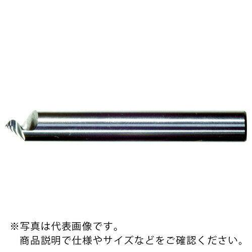 特長：バリ、ビビリが少なく、面粗度がきれいです。用途：被削材：アルミ合金、銅、プラスチック、軟鋼。位置決め加工。V溝ミーリング加工。面取りミーリング加工。穴面取り加工。仕様：シャンク径(mm)：3全長(mm)：40センタ穴角(°)：90最大...