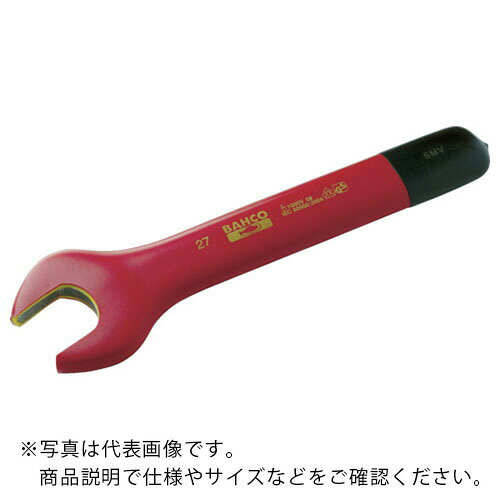 特長：安全を目視で確認できるセーフティーサイン付です。耐電圧試験済みです。仕様：二面幅寸法(mm)：10全長(mm)：108厚さ(mm)：51000V絶縁仕様欧州規格EN60911適合品材質／仕上：皮膜部：ポリ塩化ビニール本体：工具鋼注意：...