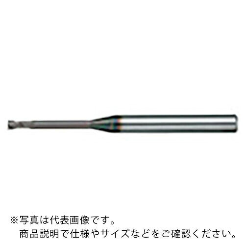 特長：高硬度材の直彫り加工に最適な無限コーティングプレミアム 2枚刃ロングネックスクエアエンドミルです。用途：被削材:調質鋼、焼入れ鋼、チタン合金。金型及び部品の切削加工。仕様：切削径DC(mm)：0.2最大切込みAPMX(mm)：0.15...
