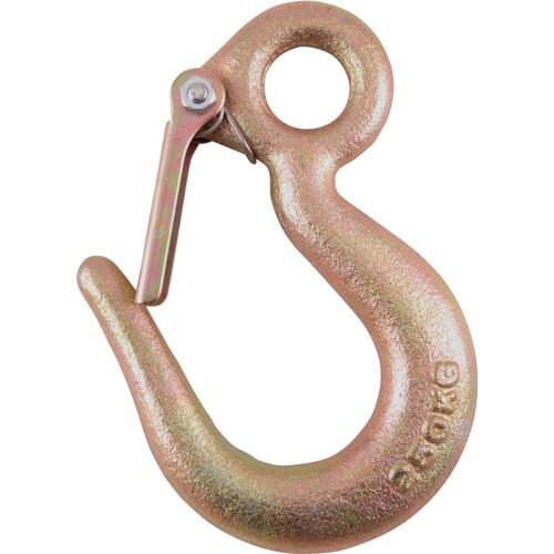 特長：メッキ加工をしています。用途：ワイヤロープ、チェーンなどの先端金具。仕様：基本使用荷重(t)：0.25寸法(mm)C：23寸法(mm)D：14寸法(mm)H：91寸法(mm)L：67ラッチ付材質／仕上：スチール　●代表画像について 商...