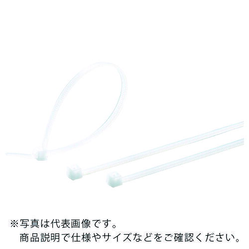 特長：電気工事をはじめとする各種配線結束のスタンダード品です。横ズレ防止力に優れ、軽い挿入抵抗で確実に固定し、バンド部は作業しやすい適度な柔軟性を持つのが特長です。作業者や被結束物に負担がかからない滑らかな面加工を施しています。用途：電気工...