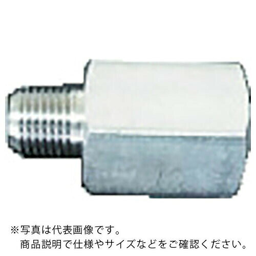用途：高圧ガス配管用。仕様：使用流体：窒素・酸素・アルゴン・空気など接続サイズ：R3/8×W22-14(左)設計温度(℃)：-10〜75用途：高圧ガス用継手適合流体：N2.O2.Ar、Air、CO2、He、H2ネジサイズA：R3/8ネジサイ...