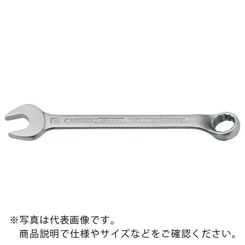 特長：エッジのないソフトな手触りのシャンクが特徴的なコンビネーションレンチです。めがね部のオフセット角は10°です。梨地仕上げですので、油などによる手の滑りを防ぎます。用途：産業機械・自動車・建設機械整備など。仕様：二面幅寸法(mm)：10...