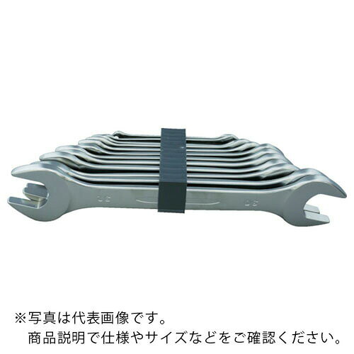 特長：高品質の冷間鍛造製です。サイドオフセット15°のスリムなあごでタイトスペースでの作業性が向上しました。仕様：セット内容(mm)：6×7、8×9、10×11、12×13、14×15、16×17、18×19、20×22セット内容(点)：8...