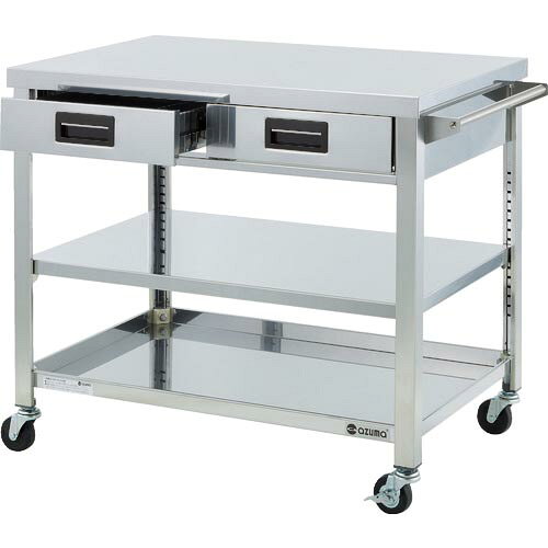 特長：支柱にオリジナルの折りこみ式を採用し、用途に合わせて切断し、簡単に全高調整ができます。ハンドルはボルト固定式のため、取り外しが可能です。用途：工場。研究所。保管室。仕様：最大積載量(kg/台)：100均等積載量(kg/段)天板：60均...