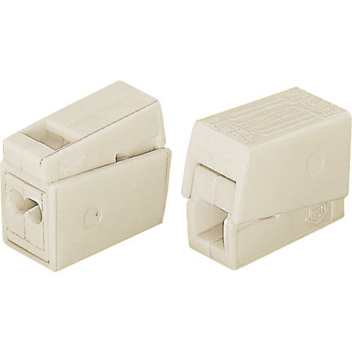 特長：単線とより線の中継に最適で工具不要です。片側差込み、片側ケージクランプタイプです。用途：単線とより線の接続、VVFとより線の接続に。仕様：極数：3色：ホワイト差込線数(本)：3適合電線(［［MM2］］)より線：0.5〜2.5適合電線(...