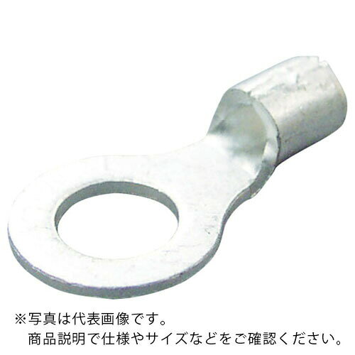 特長：接触面（舌部）が丸く、ねじ固定用の取り付け穴がある裸圧着端子です。用途：軟銅のより線、または単線の電線の接続に。仕様：電線抱合範囲 単線(mm)：0.57〜1.44電線抱合範囲 より線(［［MM2］］)：0.25〜1.65電線抱合範囲...