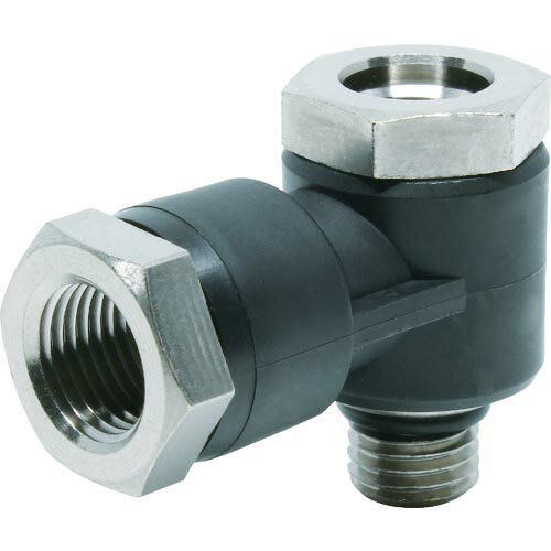 特長：集中分配等の組立型マニホールドです。鋼管配管と同流量を確保でき、外観寸法は約半分です。仕様：接続口径：Rc1/8六角対辺(mm)：組立用ネジ部：14、テーパネジ部：14組立用ねじサイズ：M8×1最高使用圧力(MPa)：1使用流体：空気...