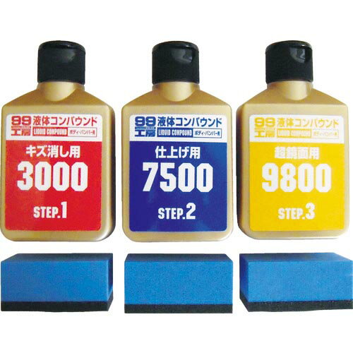 特長：車のペイント補修の仕上げから小キズ消しまで幅広くお使い頂けるトライアルセットです。初心者でも使う順番、番手を間違えずに正しい使い方ができます。仕上げまでの番手を一式パッケージングしています。便利な専用スポンジ付です。用途：車塗装面の浅...