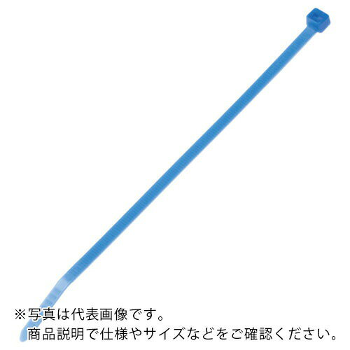 特長：幅広く使用できる汎用性の高い標準タイプのナイロン結束バンドです。色分け、識別に最適です。用途：ケーブルなどの結束に。仕様：色：ブルー幅(mm)：3.6長さ(mm)：142厚さ(mm)：1.1最大結束径(mm)：35引張強度(N)：17...
