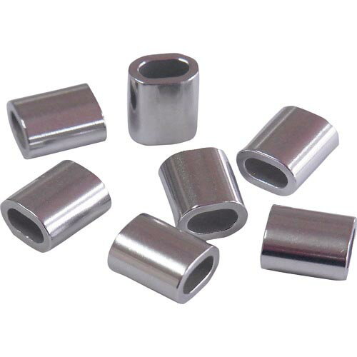 特長：アルミ製で圧着工具でかしめます。用途：ワイヤ先端のアイ加工部品。仕様：適合ワイヤ径(mm)：1.2専用圧着工具：無し(市販品で可)AYP-12A×30個入アルミパーツSY12用材質／仕上：アルミニウム(A-5052)注意：使用強度につ...