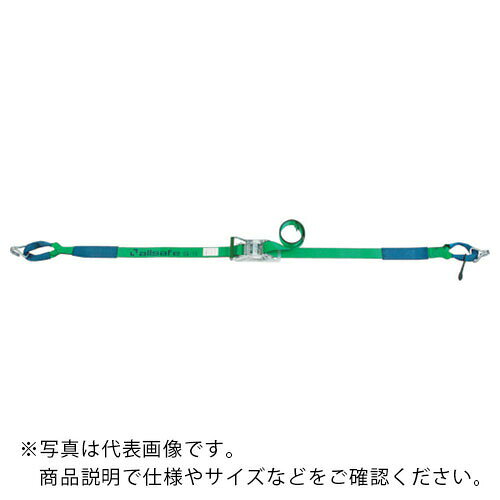 特長：ラチェット式により簡単な操作で確実な荷締め作業ができるベルトです。用途：トラック輸送時の荷崩れ防止。仕様：最大使用荷重(t)：0.83ベルト長さ(m)巻取側：7ベルト長さ(m)固定側：1ベルト寸法(mm)幅×厚さ：50×2.5色：グリ...