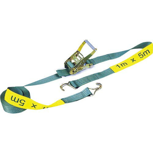 特長：固定側・調整側の長さ表示入りコーナーパッドを採用しています。作業前に荷物に応じた長さ確認を容易に行えます。ベルト表面にPVCコーティングを施し、すべり滑らかに、摩擦を極力防ぎました。用途：運搬・輸送用。仕様：最大使用荷重(t)：0.5...