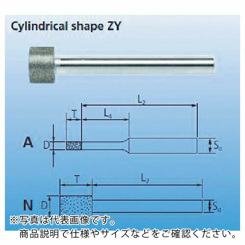 特長：ダイヤモンドより、やや硬さで劣るものの、耐熱性に優れ鉄鋼の研磨に適します。高い耐久性のコーティング技術により、粉塵の排出を少なくして、騒音・振動を抑え、高度な環境適合能力を有しています。用途：ハイス鋼、工具鋼、焼入れ鋼、ベアリング鋼等...