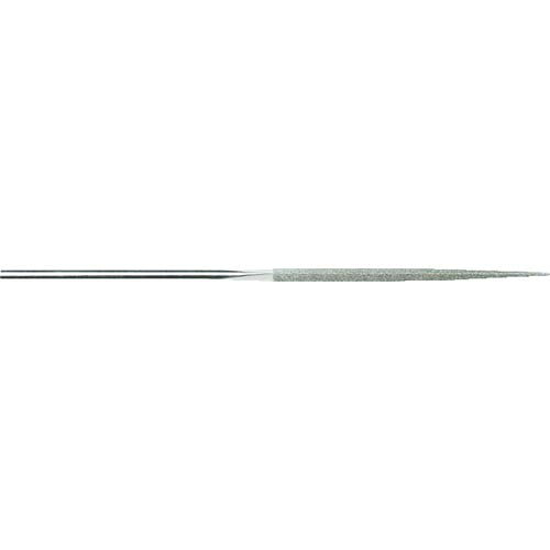 特長：スリムなデザインで手の届きにくい部分の加工に適します。長寿命で高精度を長く維持します。用途： 工具・金型などの仕上加工。その他、高硬度材の研削・研磨加工に。仕様：粒度(#)：170形状：三角(幅)3.5全長(mm)：140刃長(mm)...