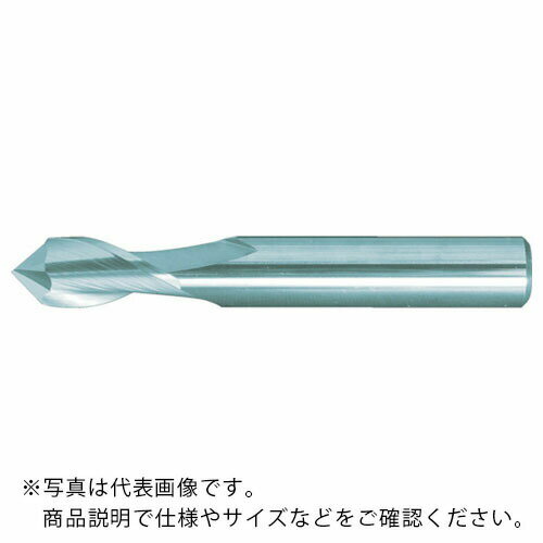 特長：位置決め、穴あけ、面取り、側面加工、V溝加工と多様な加工が可能です。先端にフラット部はありません。用途：被削材:炭素鋼、合金鋼、ステンレス、鋳鉄、軽合金。仕様：シャンク径(mm)：6全長(mm)：57センタ穴角(°)：90ドリル径(m...