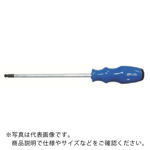 特長：傾けてねじを回せます。力が入りやすい三角断面のアセテート樹脂ハンドルです。仕様：対辺寸法(mm)：6.0軸長(mm)：170全長(mm)：270対辺(mm)：6.0材質／仕上：軸：特殊合金鋼グリップ：アセテート樹脂　●代表画像について...