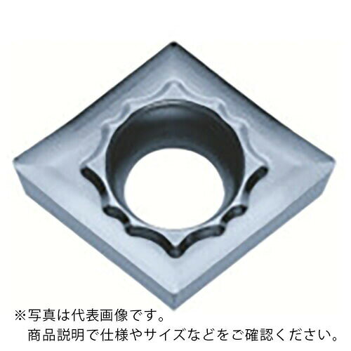 特長：硬度、靭性が高く、鋳鉄加工時の耐摩耗性に優れています。用途：旋削加工用。被削材：鋳鉄、非鉄金属、非金属。仕様：チップ形状：ひし形80°厚さS(mm)：3.97厚さ(mm)：3.97ノンコート呈色：輝灰色AHブレーカ：仕上げ〜中(アルミ...
